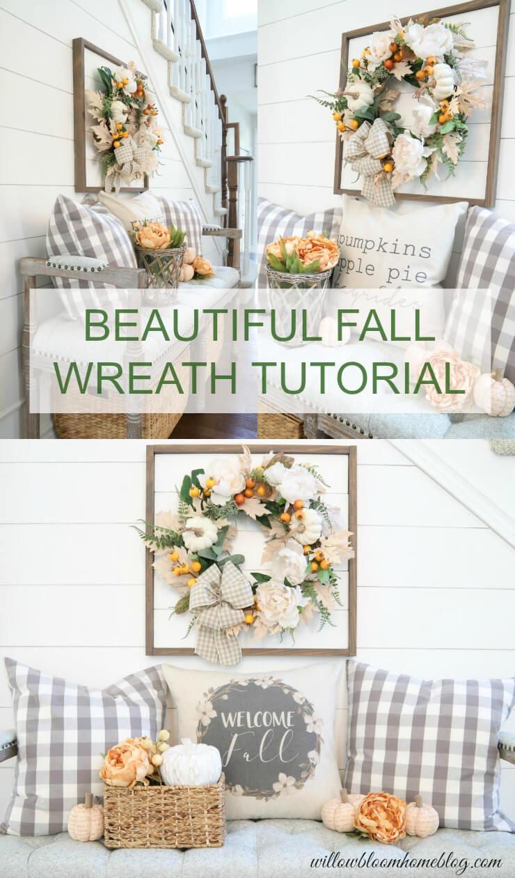 Beautiful fall wreath tutorial using craft store supplies - Willow ...