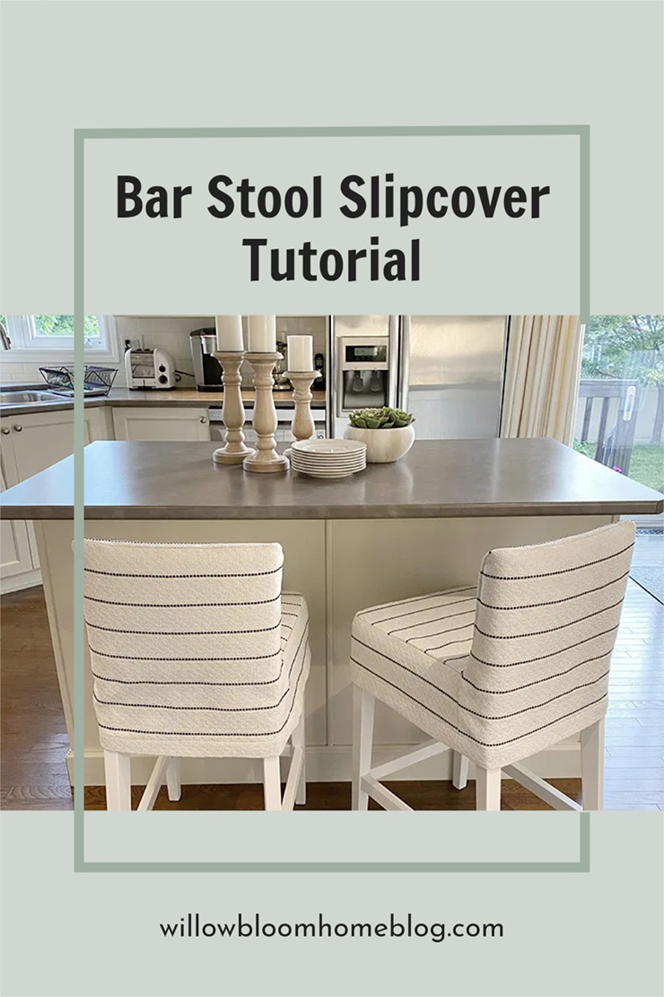 Bar Stool Slipcover Tutorial - Week 5 of the One Room Challenge ...